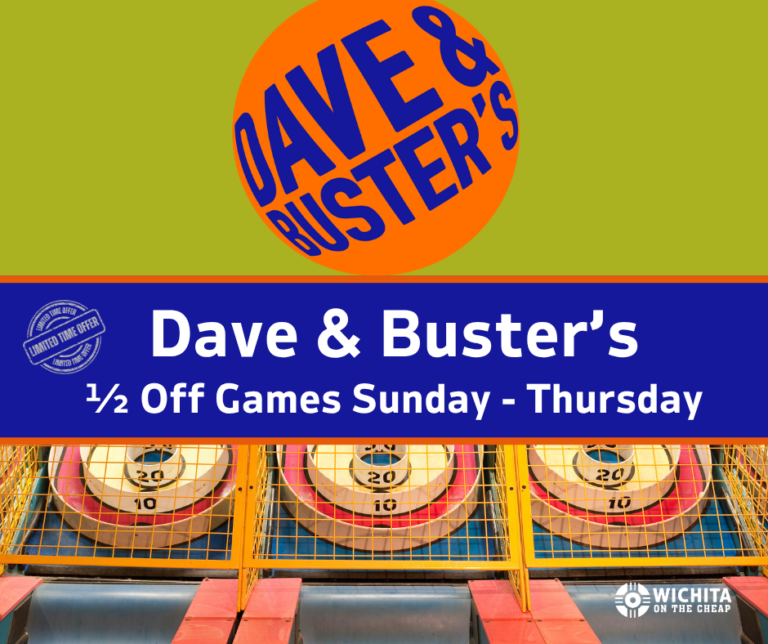 Dave & Busters Deal: Half Price Games in Wichita
