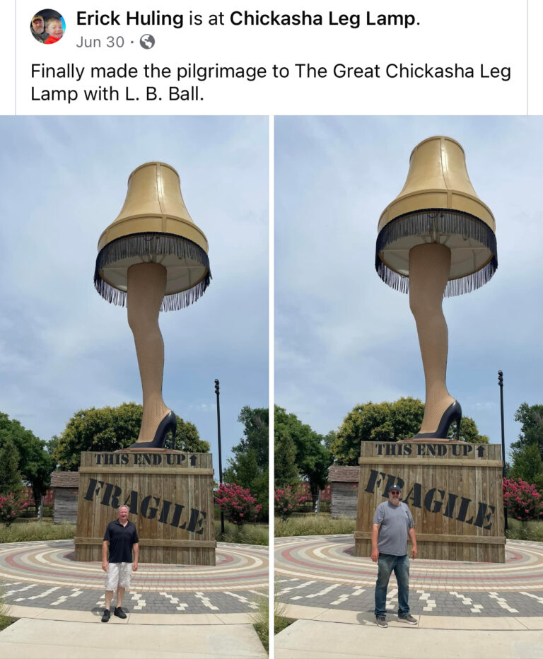 Fifty Foot Leg Lamp in Oklahoma FRA-GEE-LAY