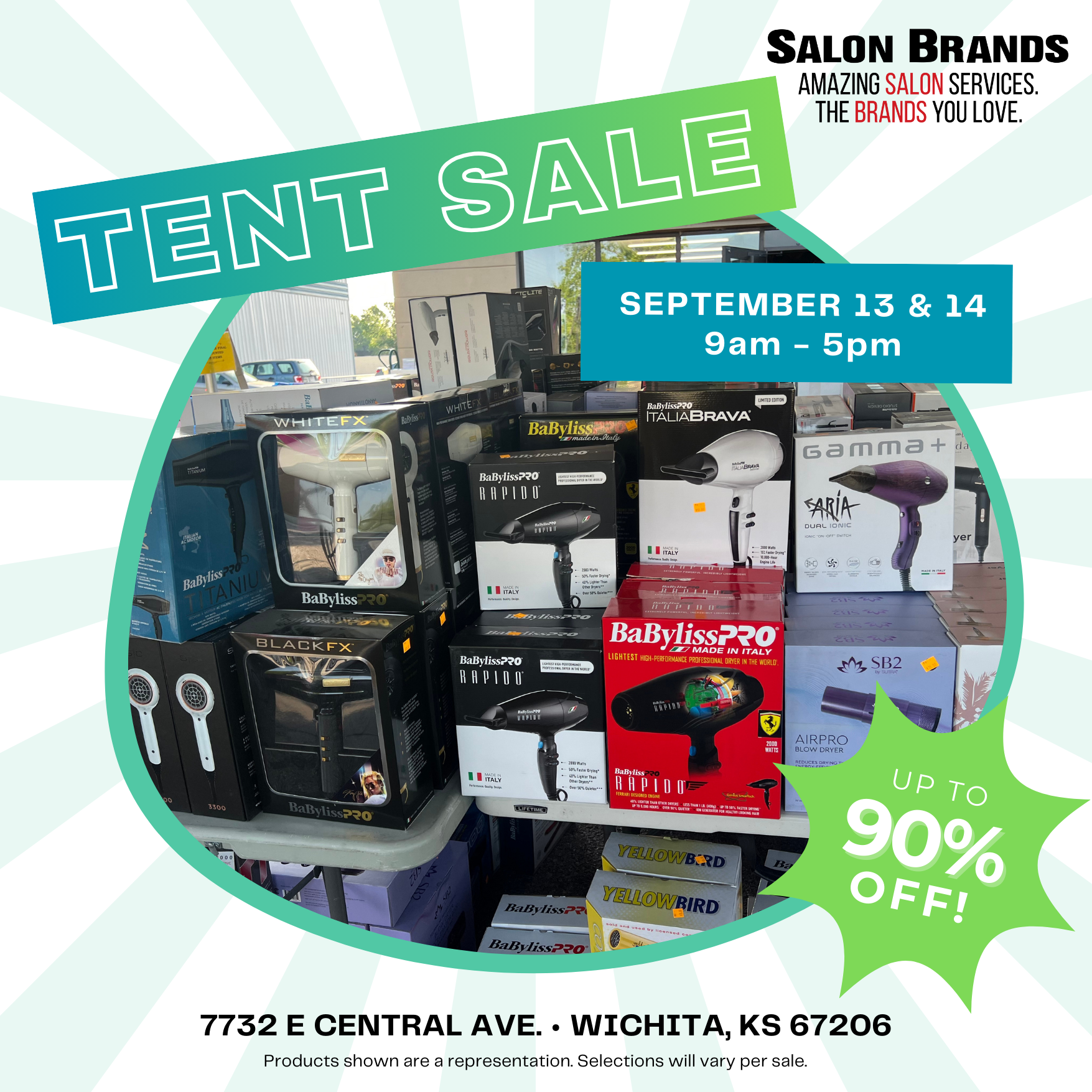 Salon Brands Tent Sale