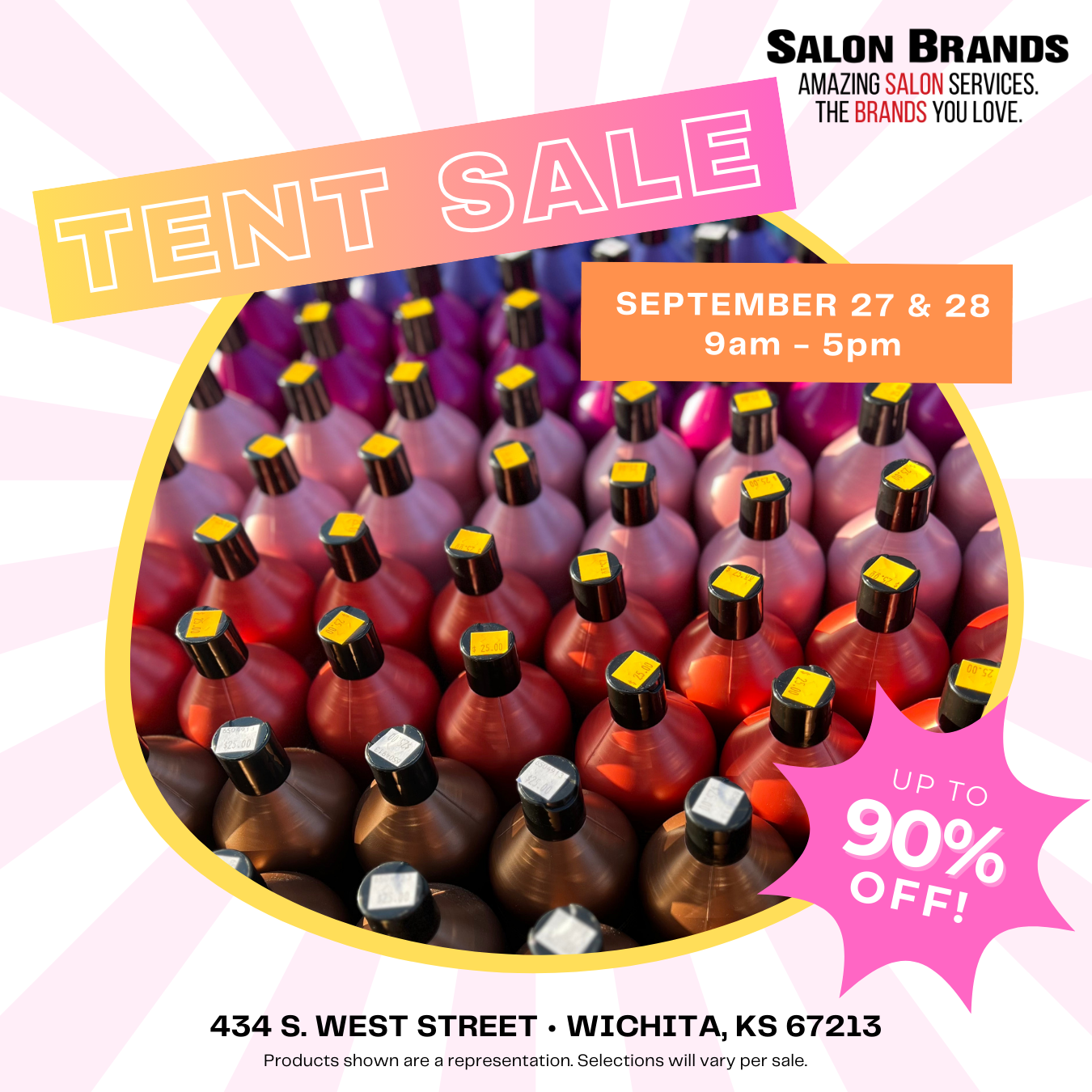 Salon Brands Tent Sale