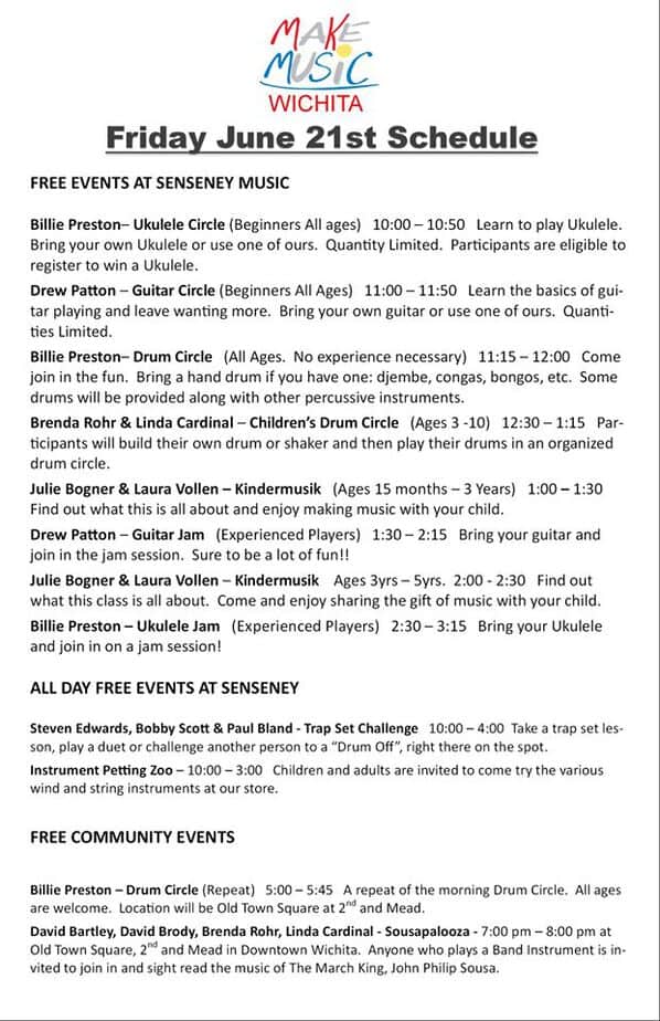Make Music Day Events