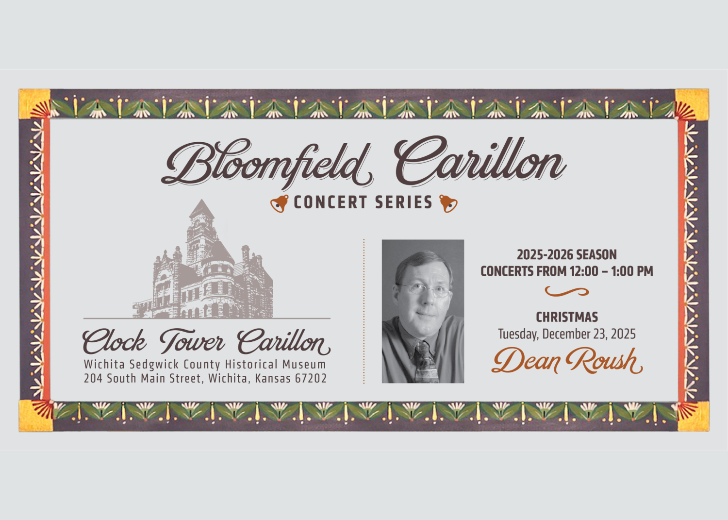 Clock Tower Carillon Concert at Wichita-Sedgwick County Historical Museum
