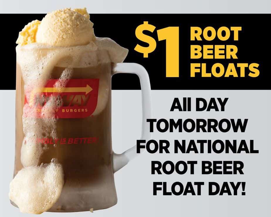 NuWay Root Beer Float for $1